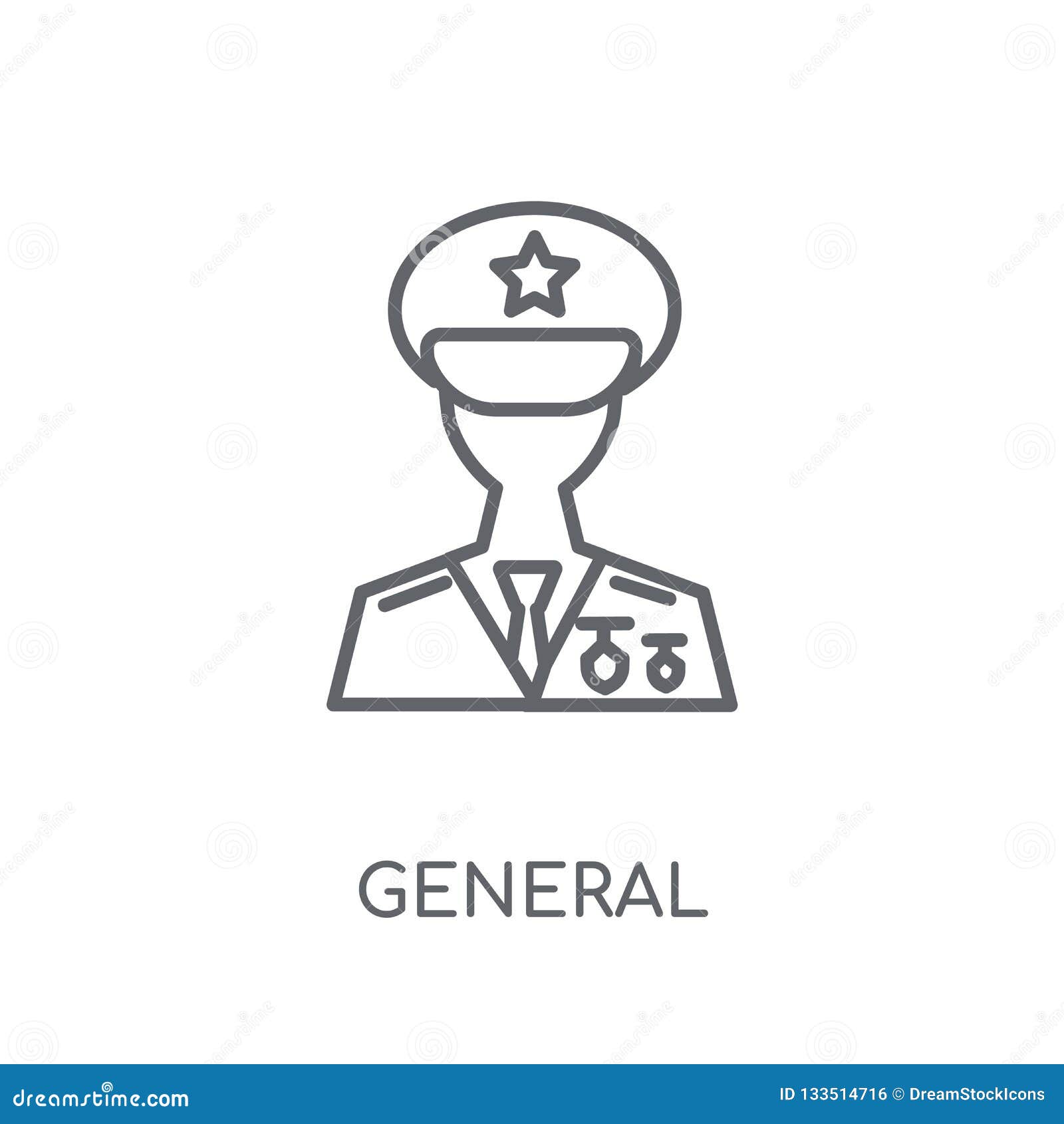 General Linear Icon. Modern Outline General Logo Concept on Whit Stock ...