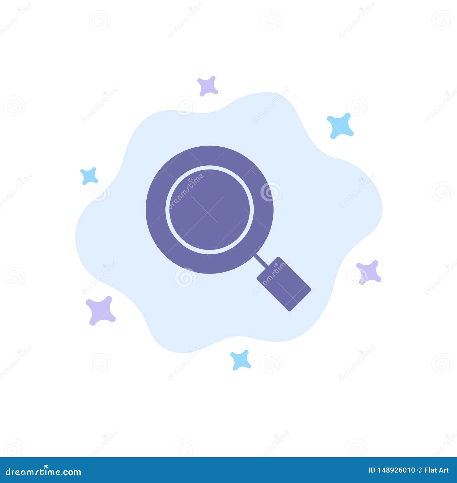 General, Magnifier, Magnify, Search Blue Icon on Abstract Cloud ...