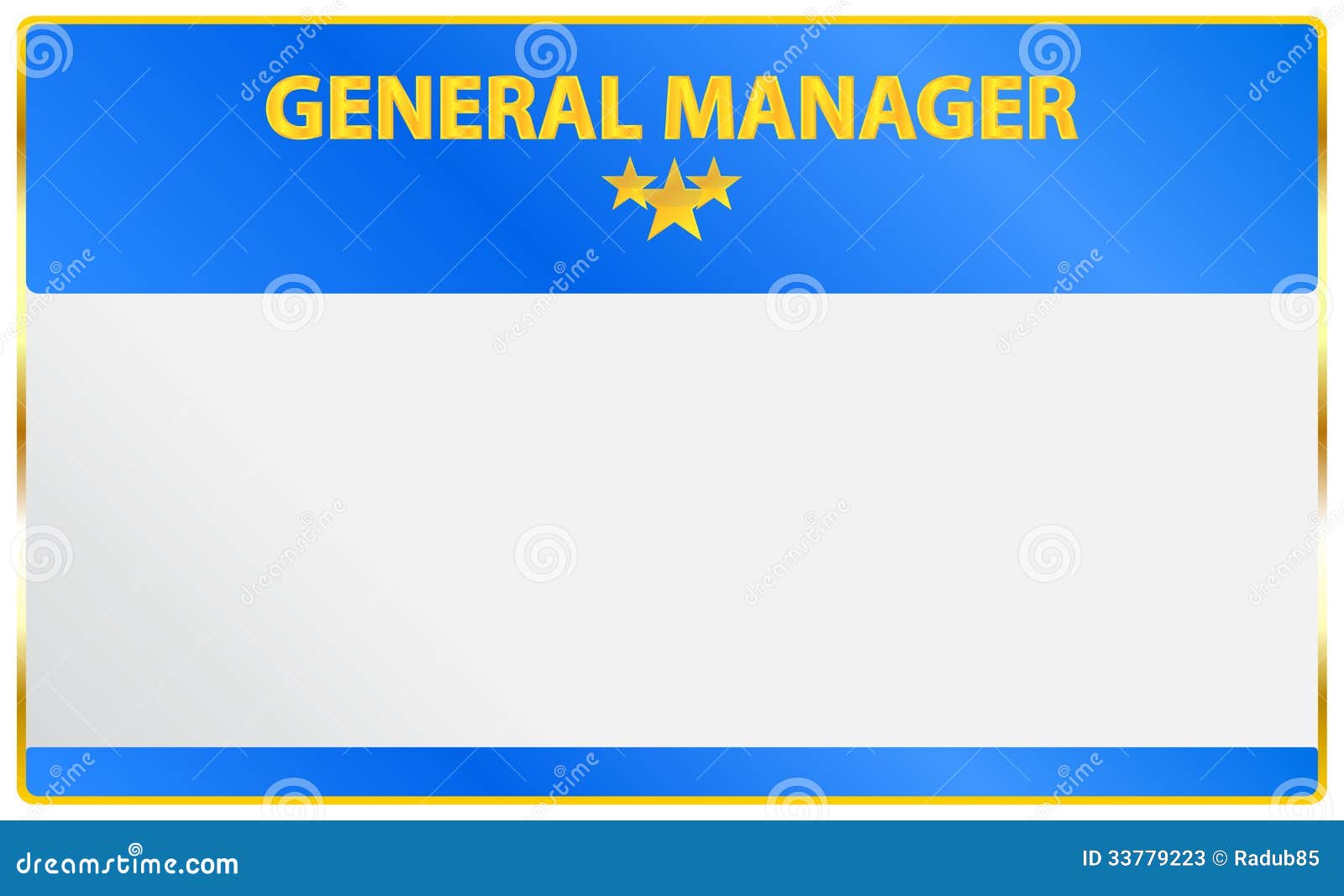 General Manager Card stock vector. Illustration of blue - 33779223