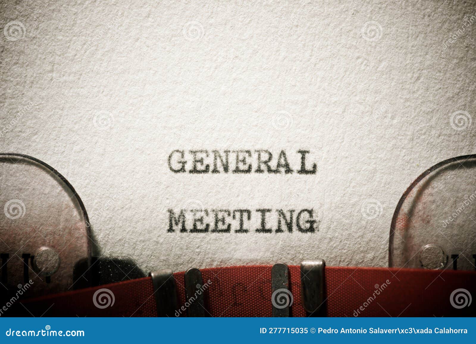 General meeting text stock image. Image of written, writing - 277715035