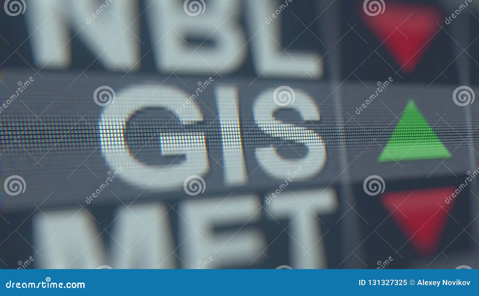 GENERAL MILLS GIS Stock Ticker, Conceptual Editorial 3D Rendering Stock ...