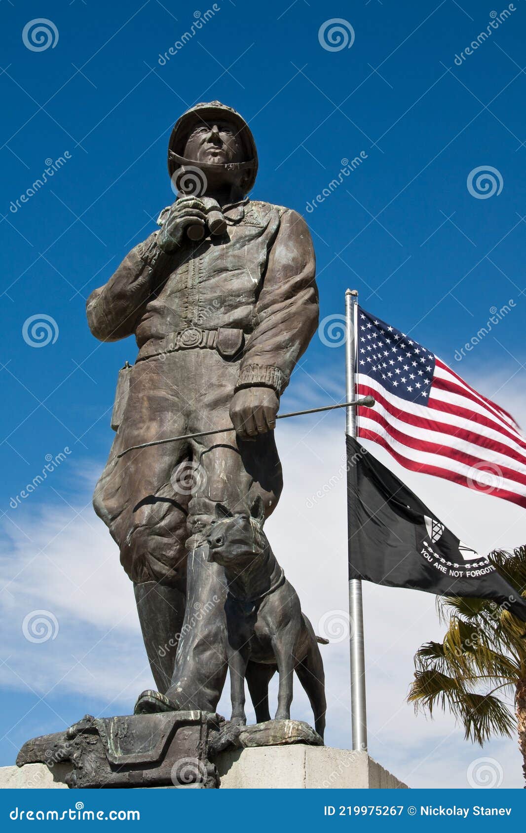 General Patton Statue and Flags Editorial Photography - Image of ...