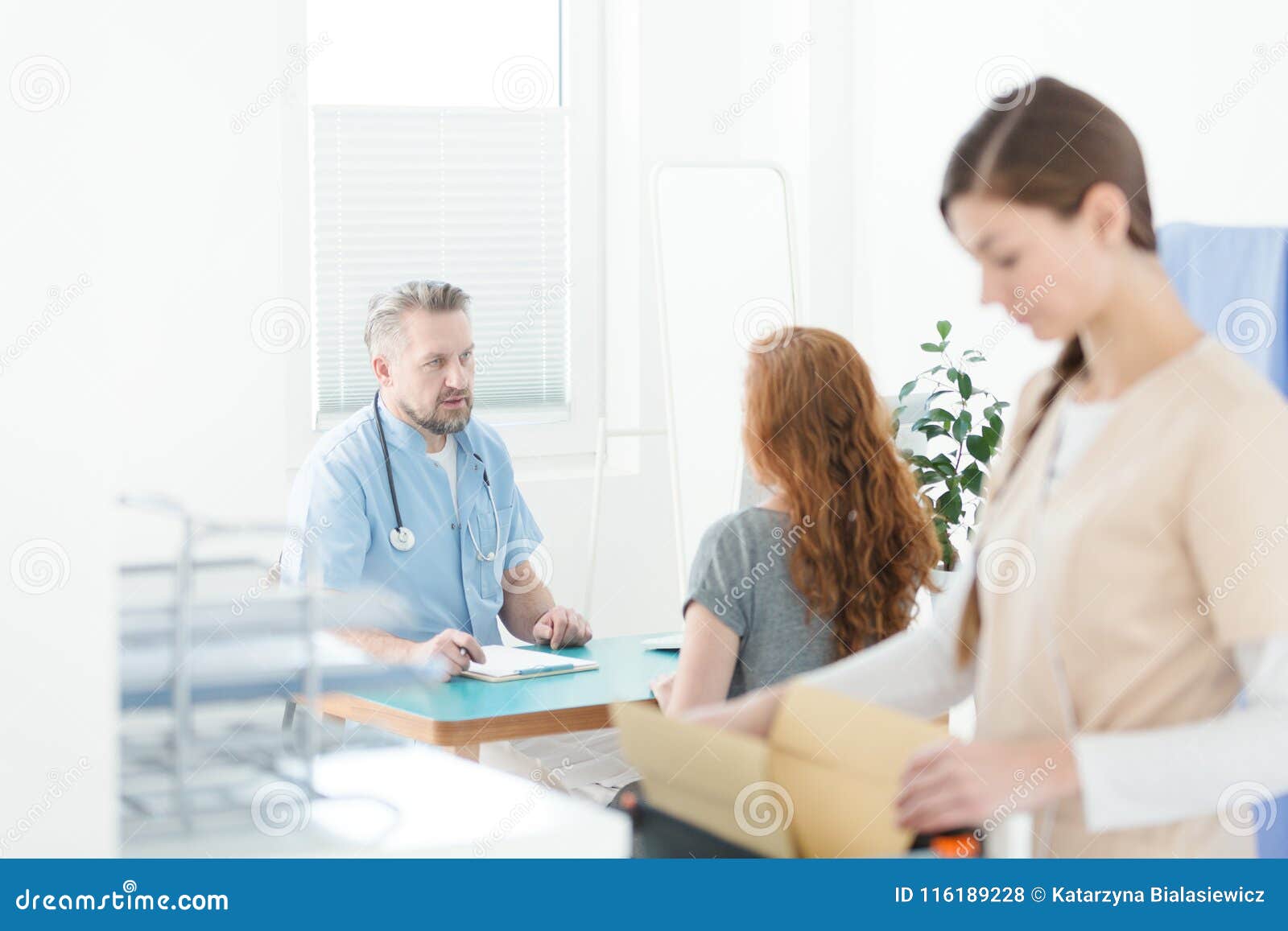 General Practitioner during Medical Consultation Stock Photo - Image of ...