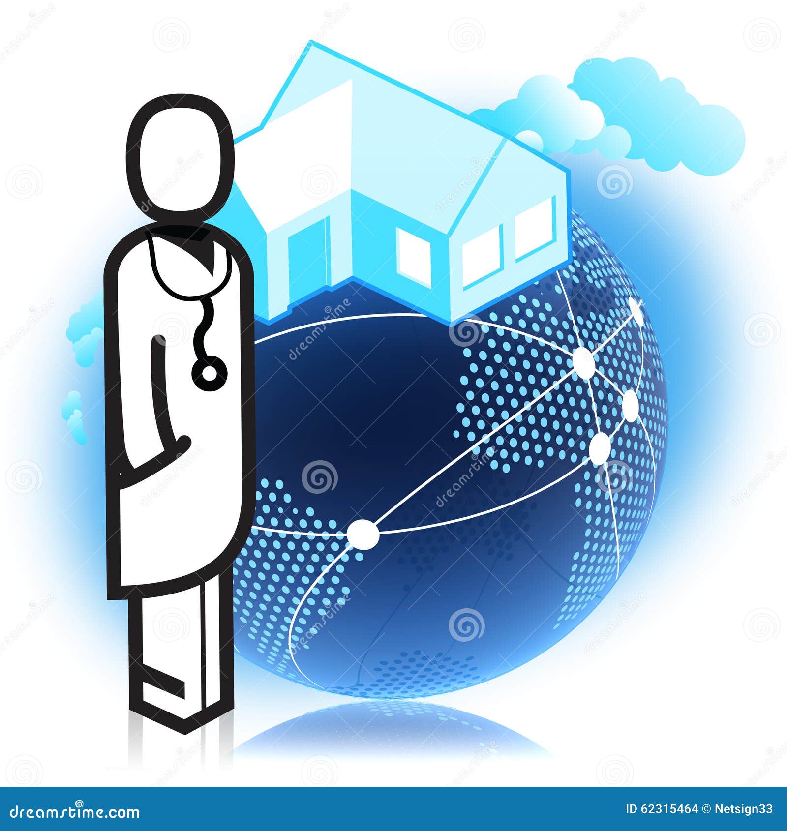 General Practitioner Office. Male Doctor Consults Female Patient ...