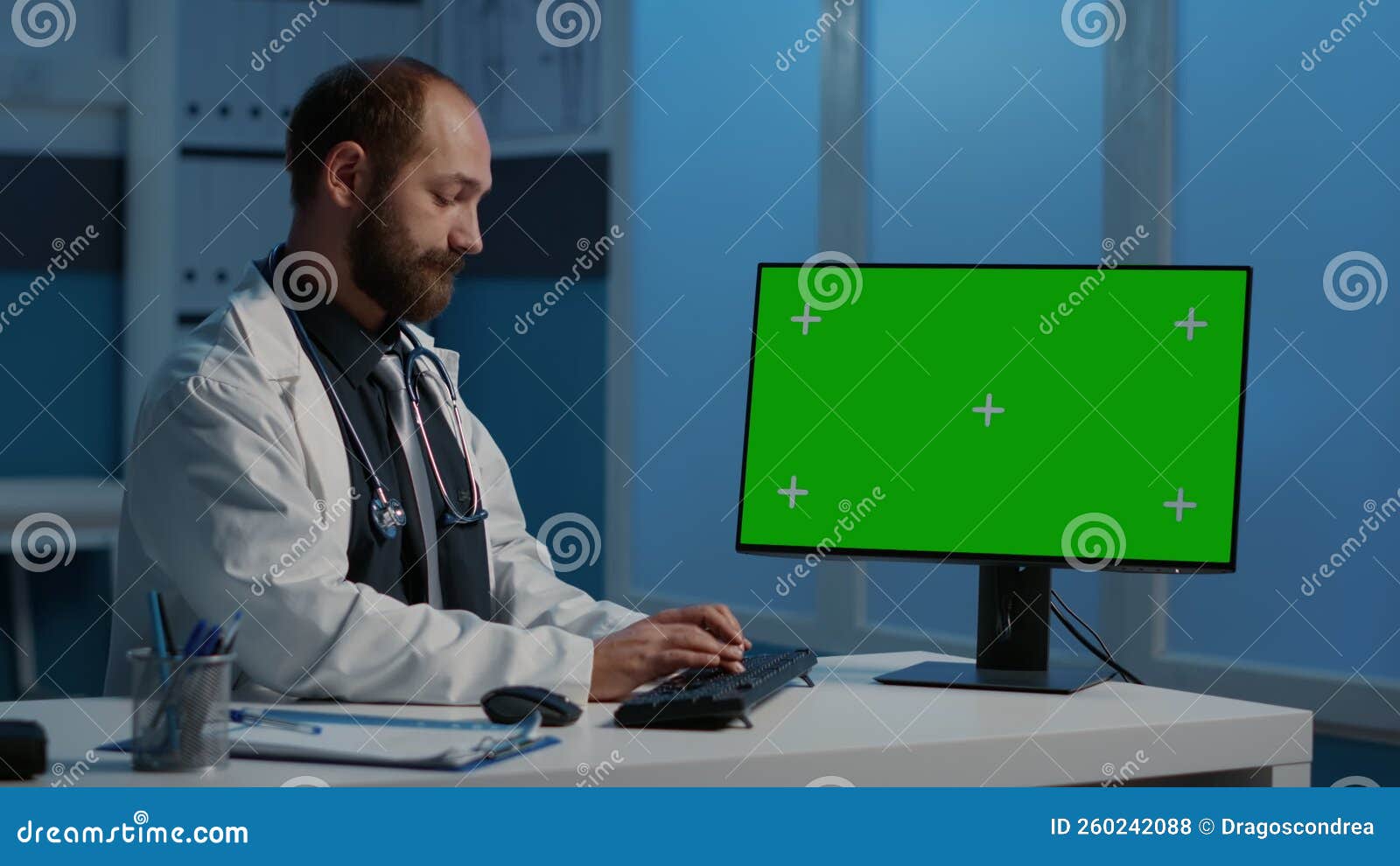 General Practitioner Typing Medical Expertise on Computer with ...