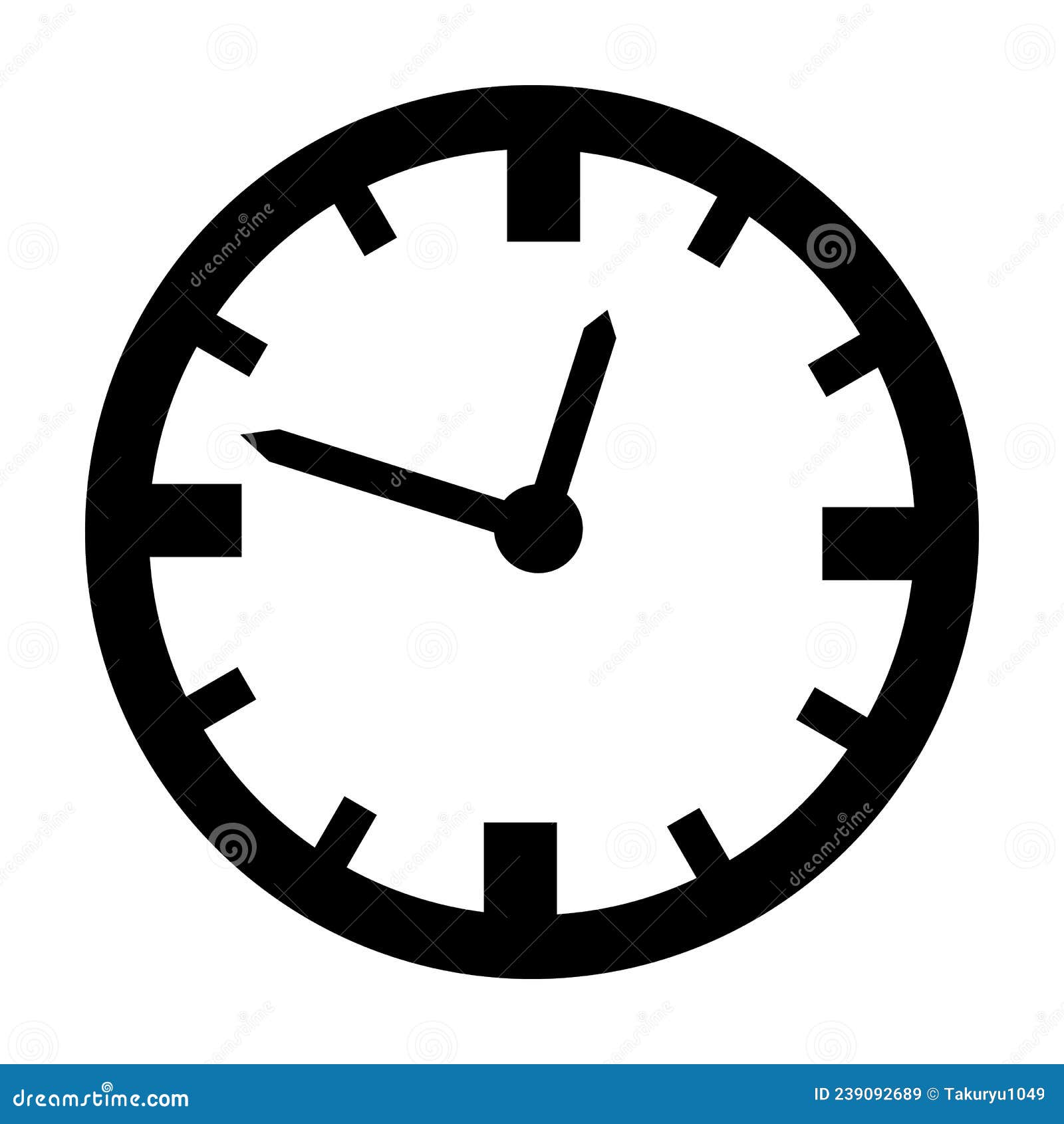 Black Clock Icon. Perfect Vector for Representing Time. Stock Vector ...
