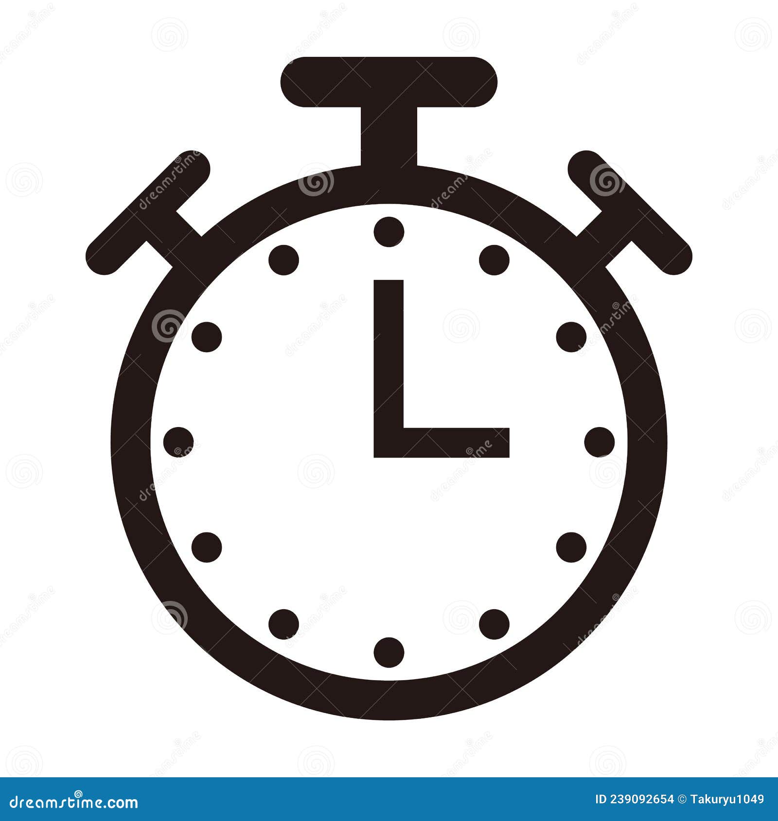 Simple Timer Icon. Flat Design Vector. Stock Vector - Illustration of ...