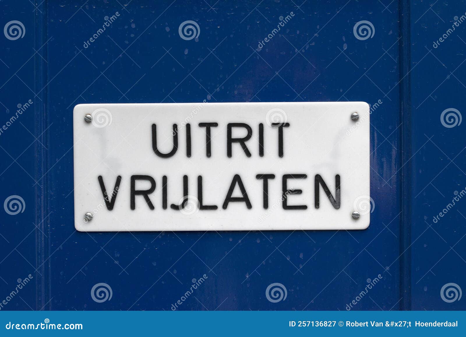 General Sign Keep the Exit Free at Amsterdam the Netherlands 15-9-2022 ...