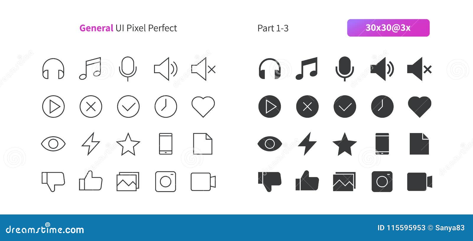 General UI Pixel Perfect Well-crafted Vector Thin Line and Solid Icons ...