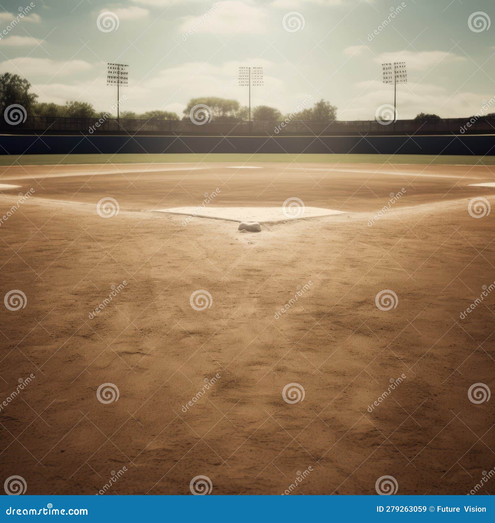 General View of Baseball Pitch, Created Using Generative Ai Technology ...