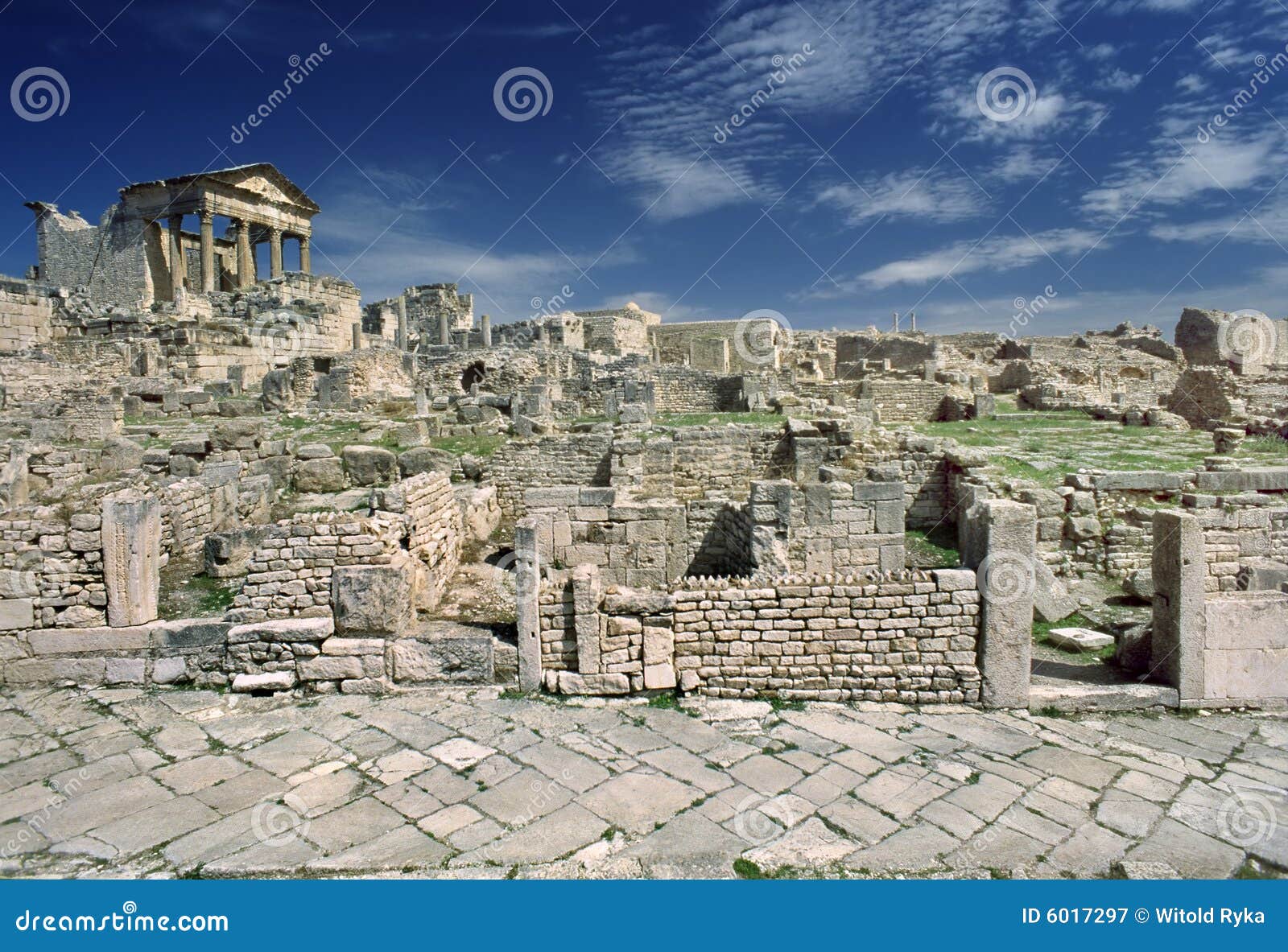 General view of Dougga stock image. Image of capital, dougga - 6017297