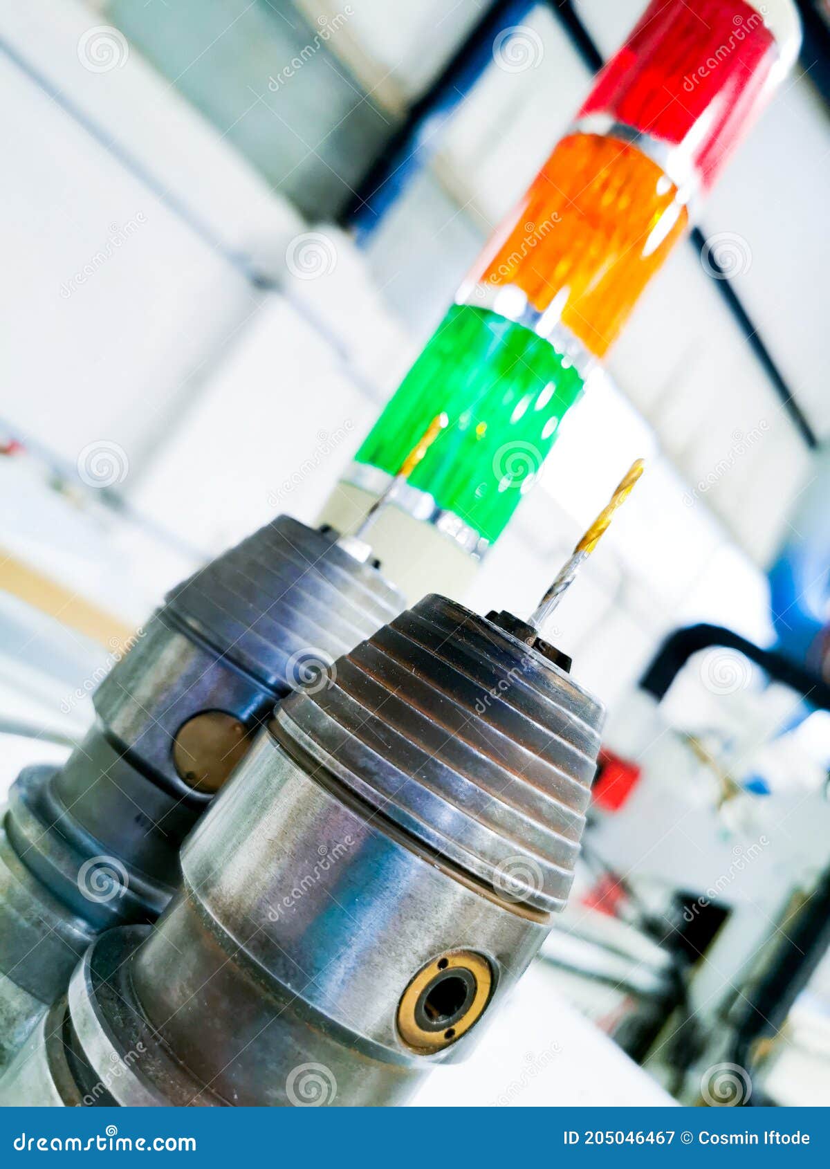 General View of a Factory CNC Machine Cutting through Polyethylene ...