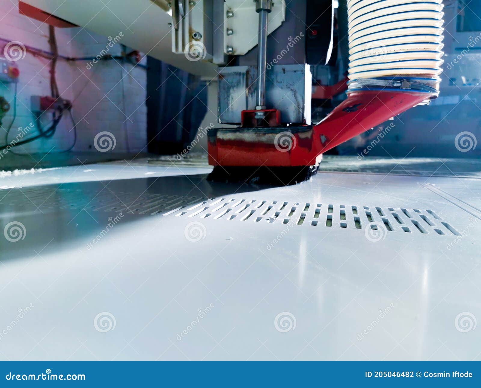 Machine With Polyethylene For The Production Of Plastic Bags Stock ...