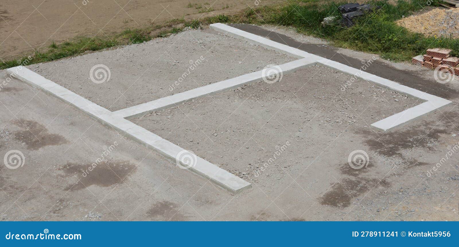 Overall View of a Finished Strip Foundation Stock Image - Image of news ...