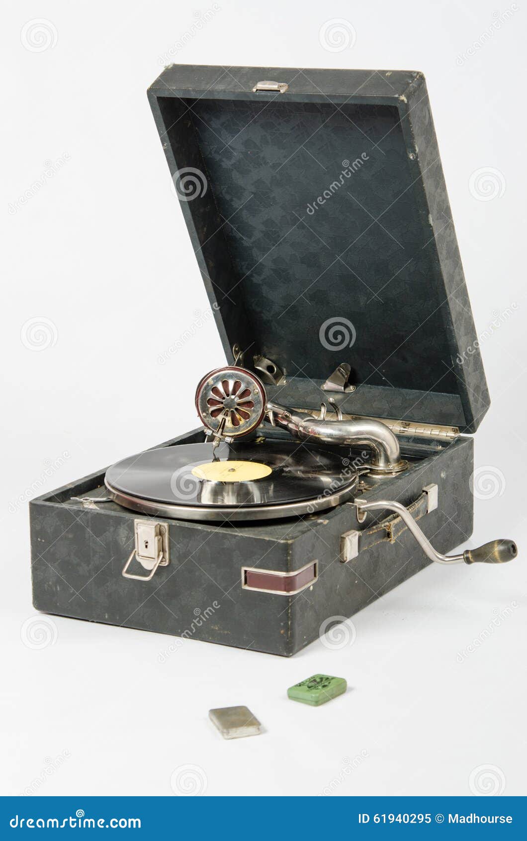 General View of the Gramophone, Lie Next To the Box with the Gramophone ...