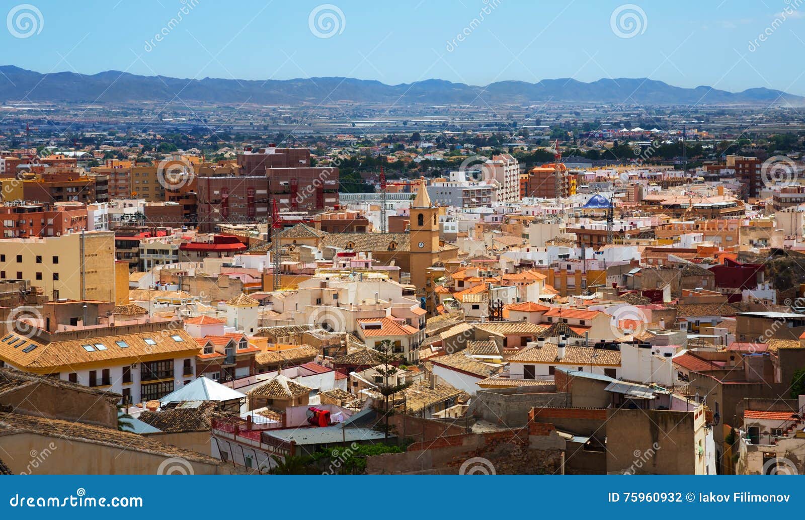 General View of Ordinary Spanish Town. Lorca Stock Photo - Image of ...