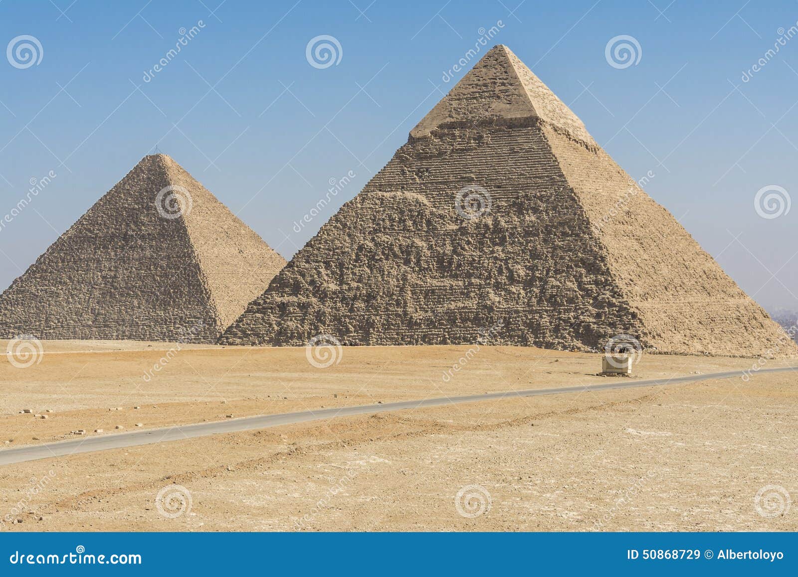 General View of Pyramids of Giza, Egypt Stock Image - Image of historic ...