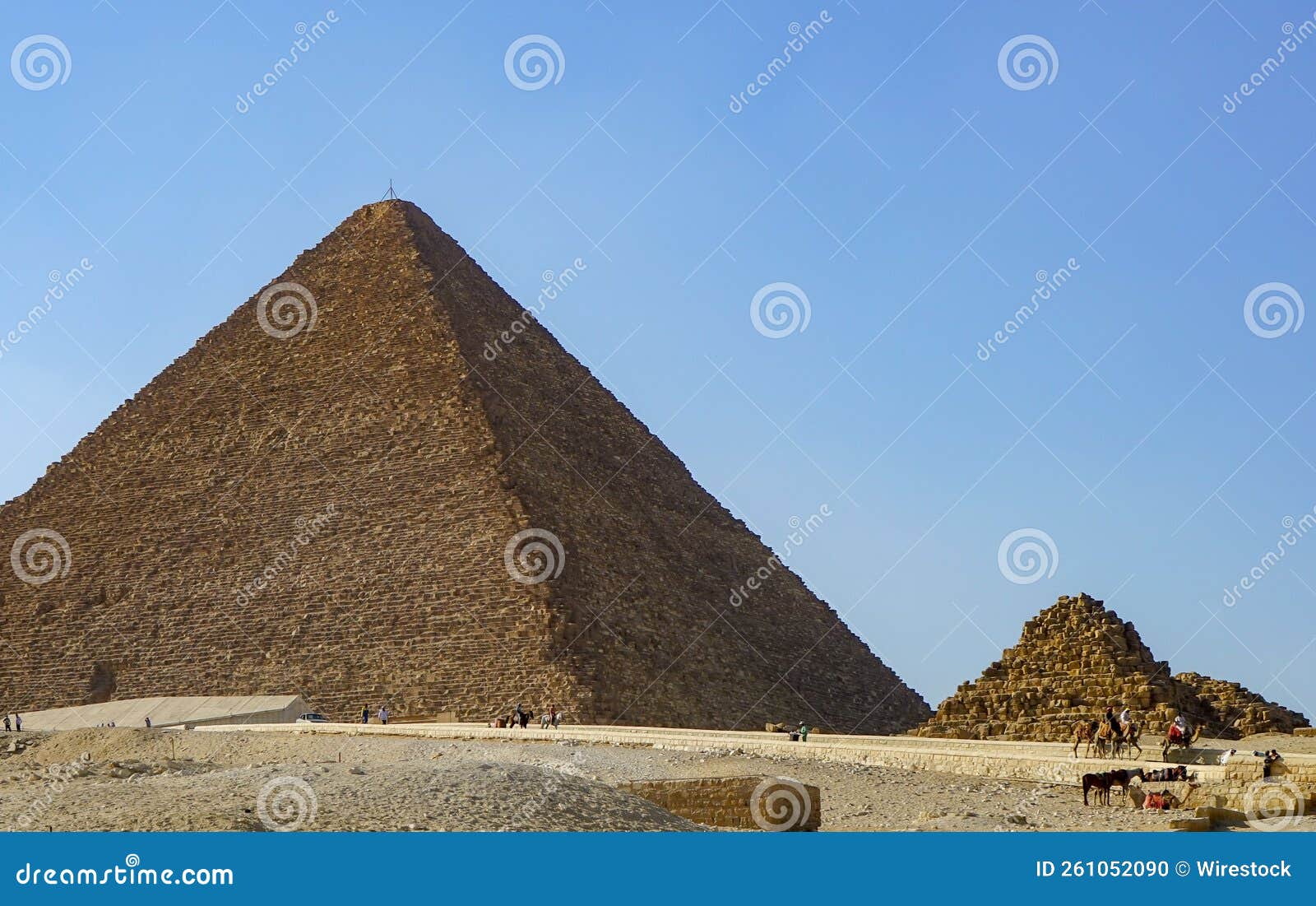 General View of Pyramids with Sphinx Stock Photo - Image of pyramids ...