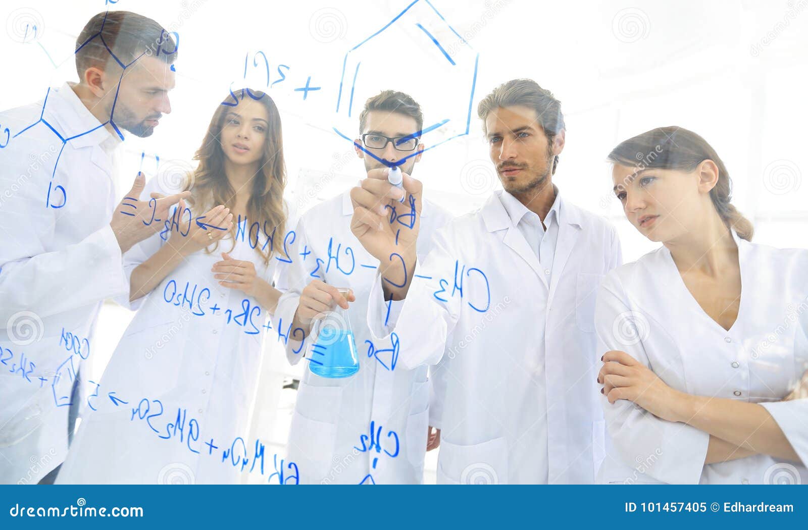 General-view Seen Trough a Transparent Board in a Chemistry Lab of ...