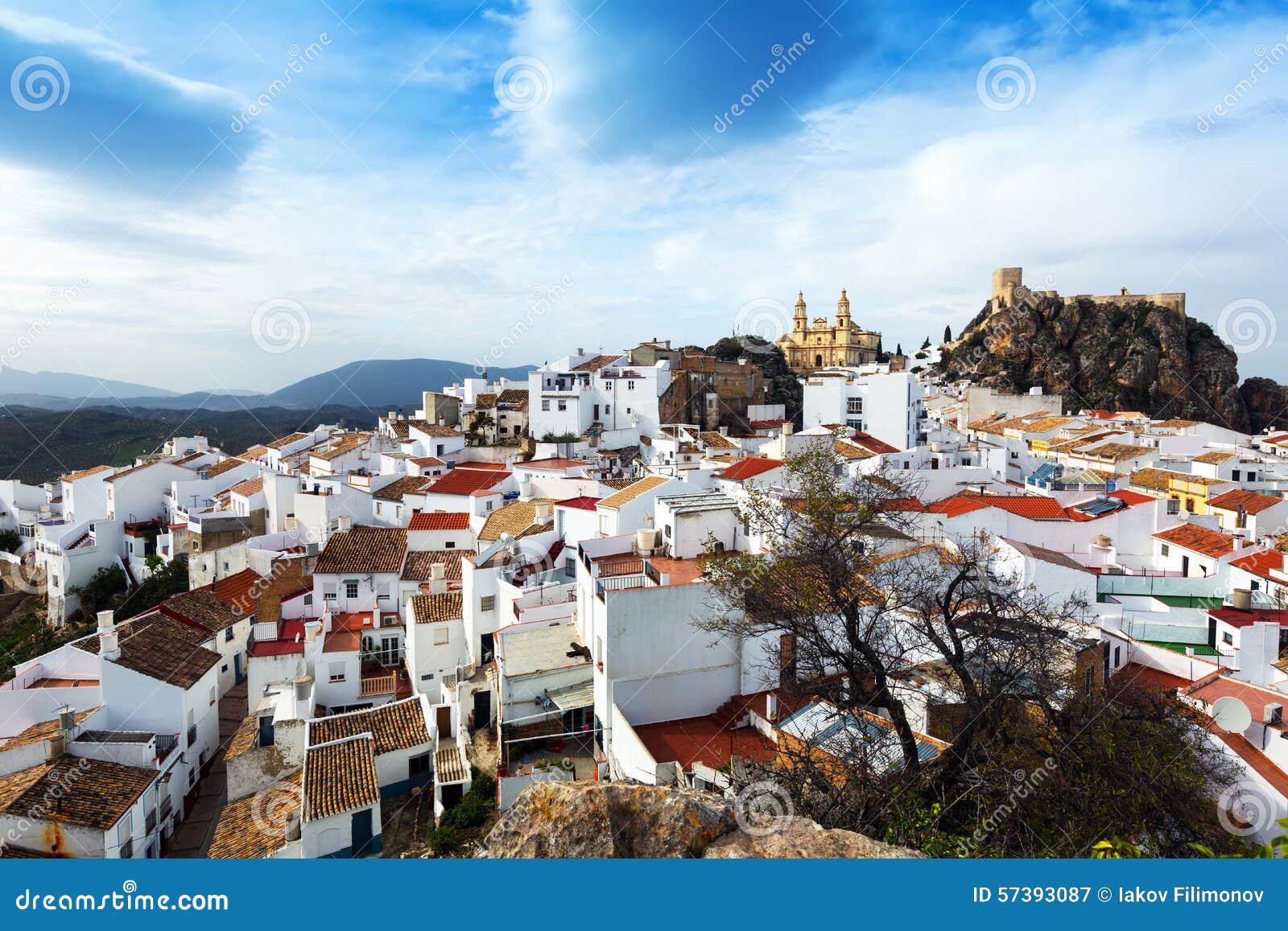 General View of Spanish Town. Olvera Stock Image - Image of outdoor ...