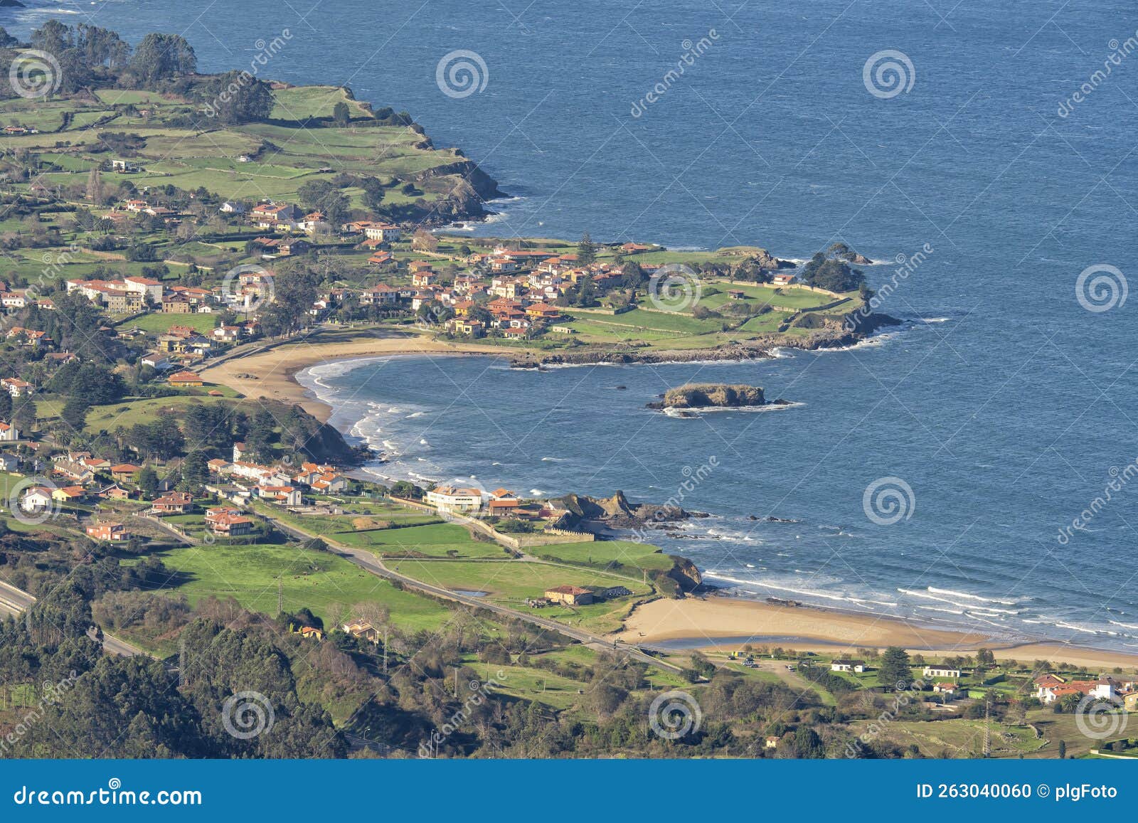 General View of the Town La Isla in Spain Stock Photo - Image of ...