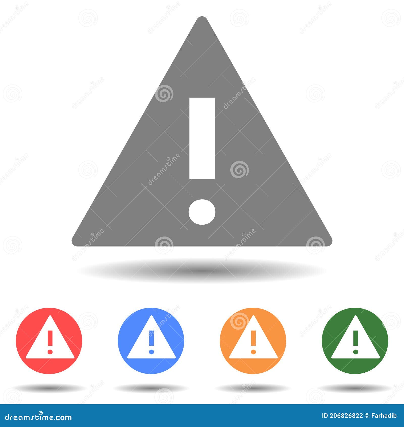 General Warning Sign with Exclamation Mark Icon Vector Stock Vector ...