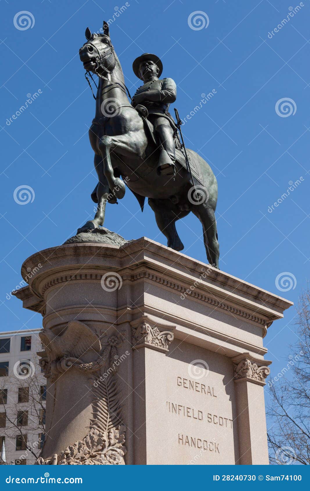 General Winfield Scott Hancock in Washington DC Stock Photo - Image of ...