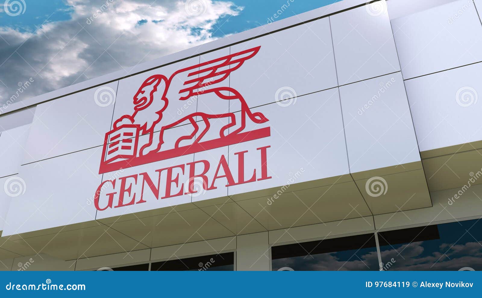 Generali Group Logo on the Modern Building Facade. Editorial 3D ...