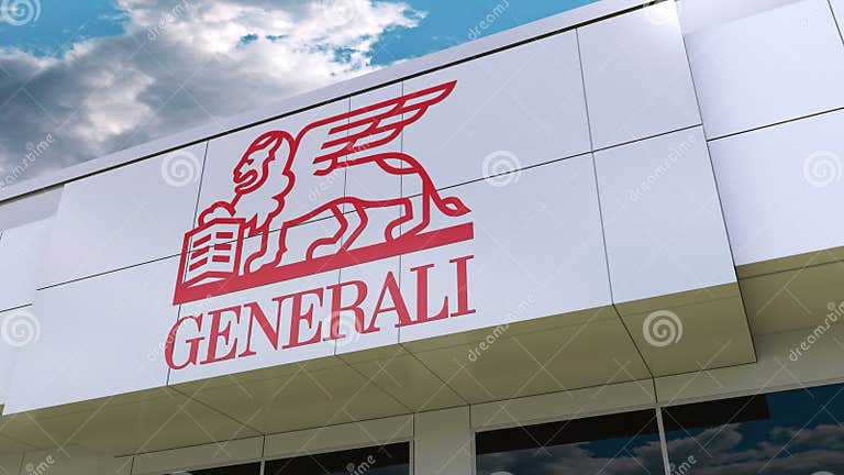 Generali Group Logo on the Modern Building Facade. Editorial 3D ...