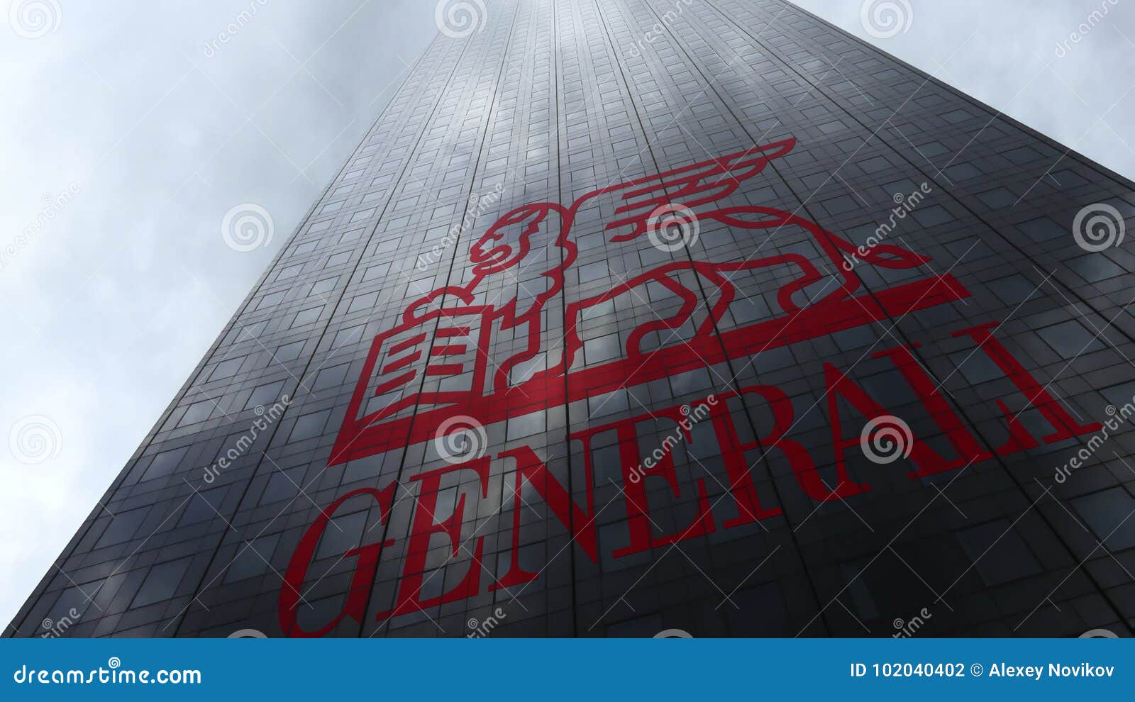 Generali Group Logo on a Skyscraper Facade Reflecting Clouds. Editorial ...