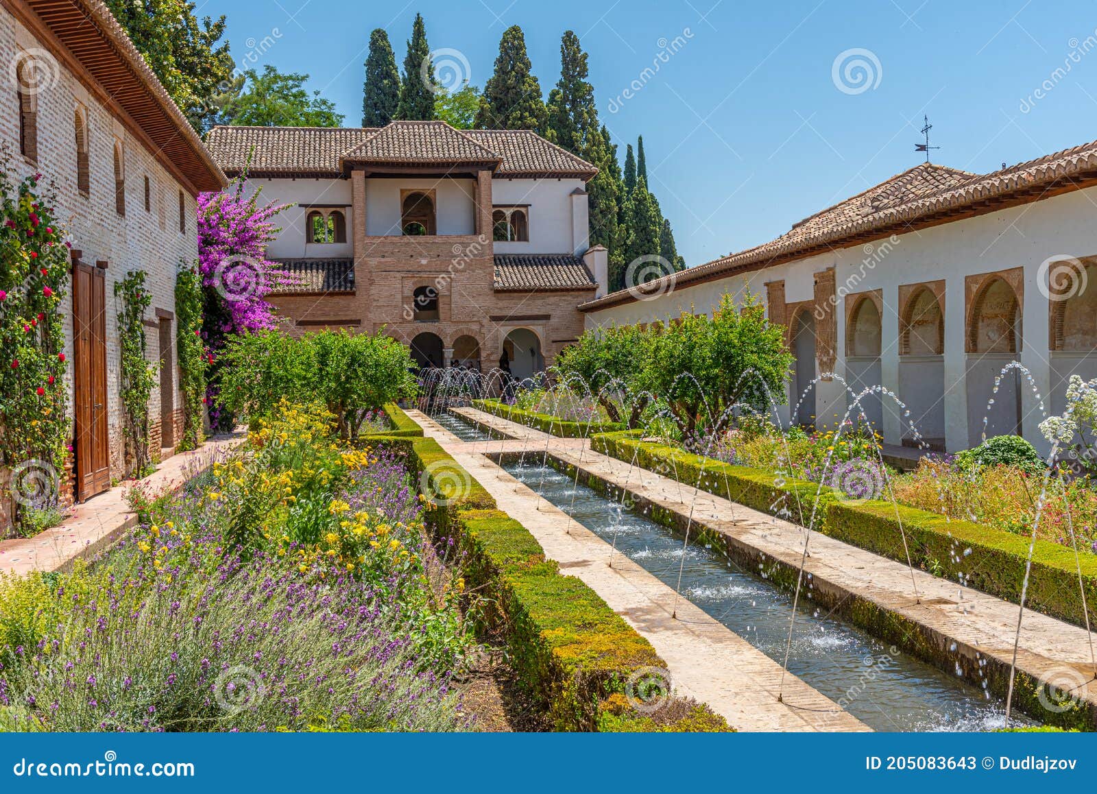 Generalife Palace in Granada, Spain Stock Image - Image of spanish ...
