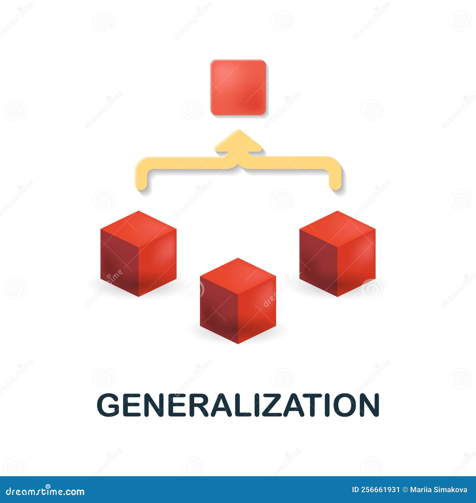 Generalization Icon. 3d Illustration from Cognitive Skills Collection ...
