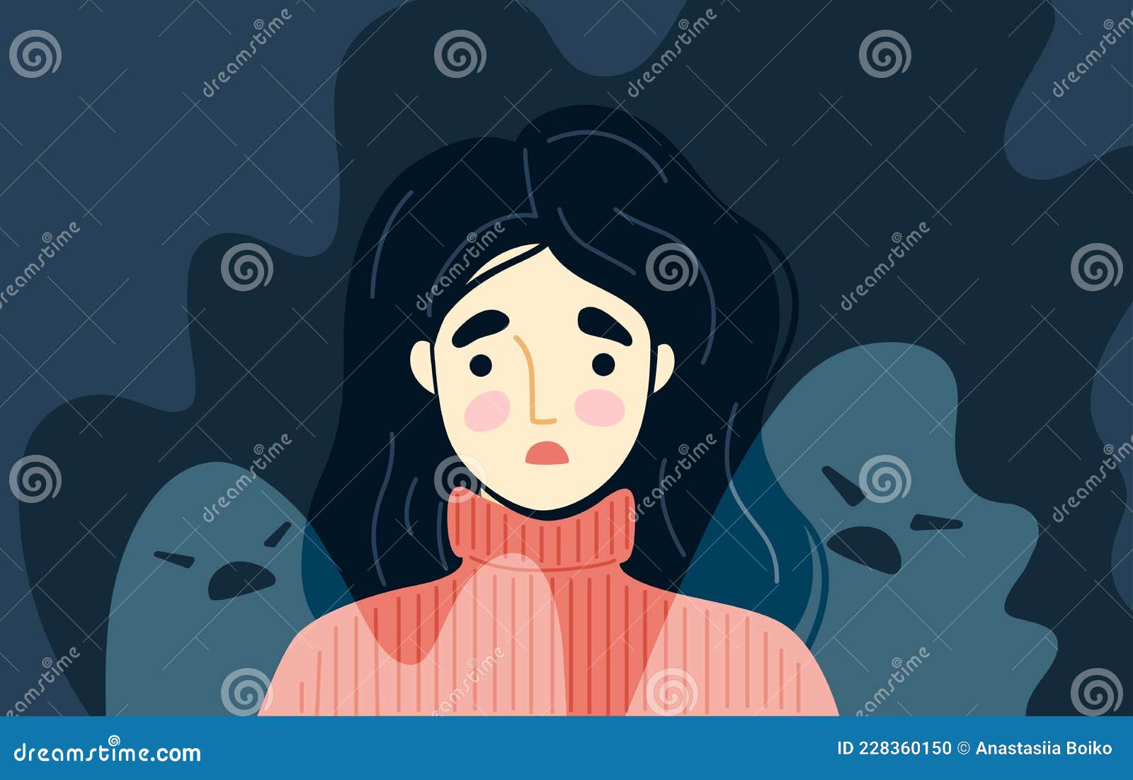Gad Generalized Anxiety Disorder In Human Brain Stock Image ...