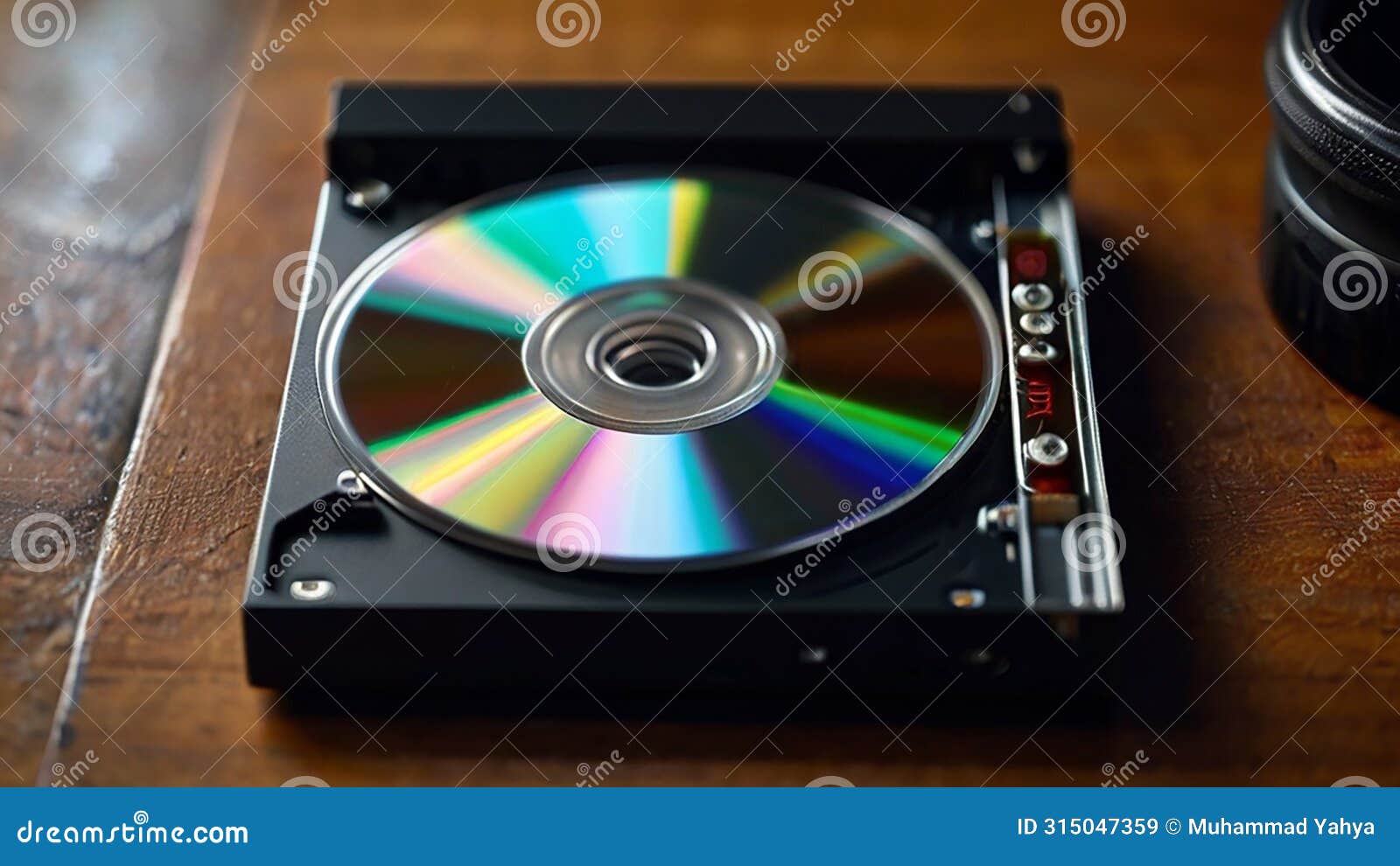 Illustration of a CD DVD Cassette on a Table Stock Illustration ...