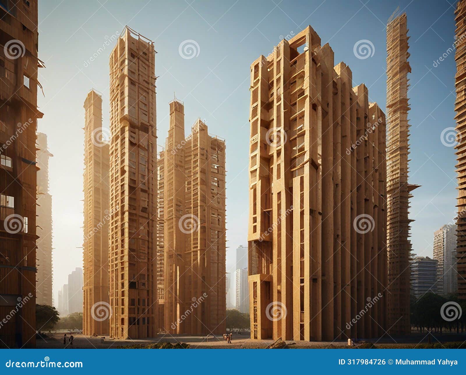 Semi-finished Building Construction from Wood and Bamboo Stock ...