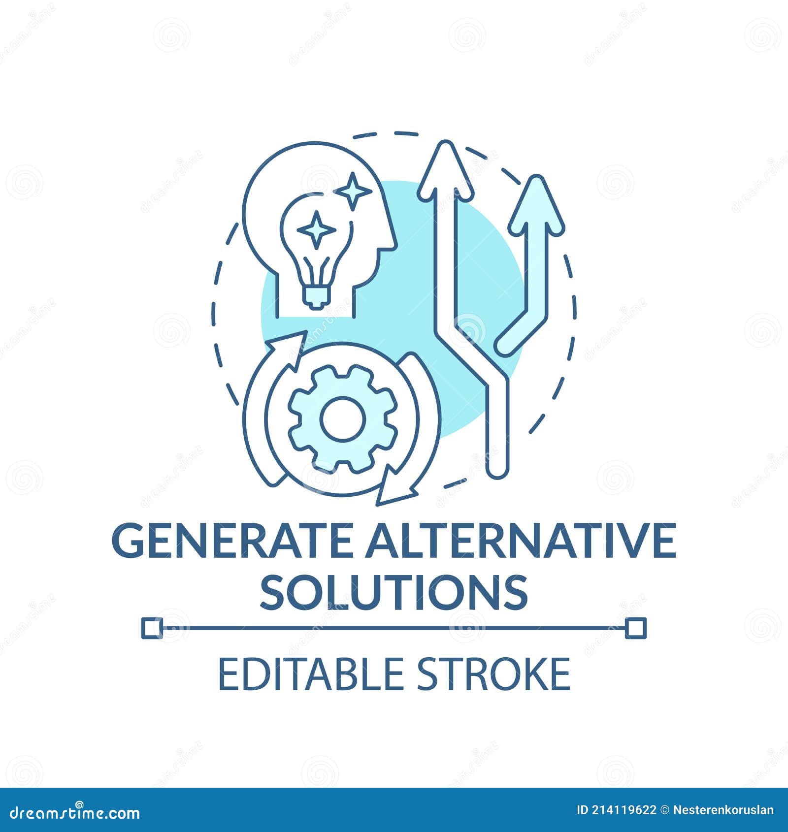 Generate Alternative Solutions Blue Concept Icon Stock Vector ...