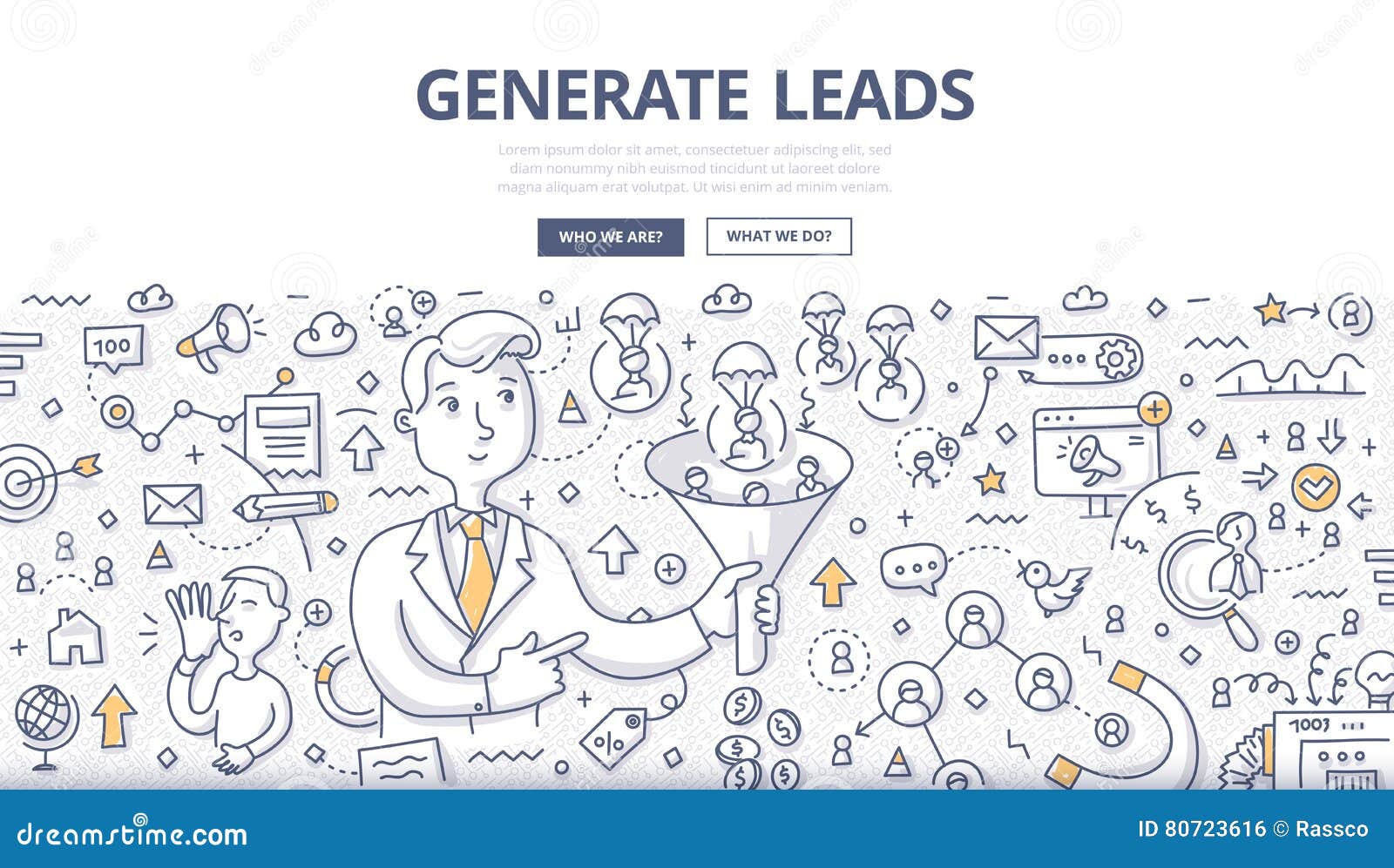 Generating Leads Concept Icon Vector Illustration | CartoonDealer.com ...