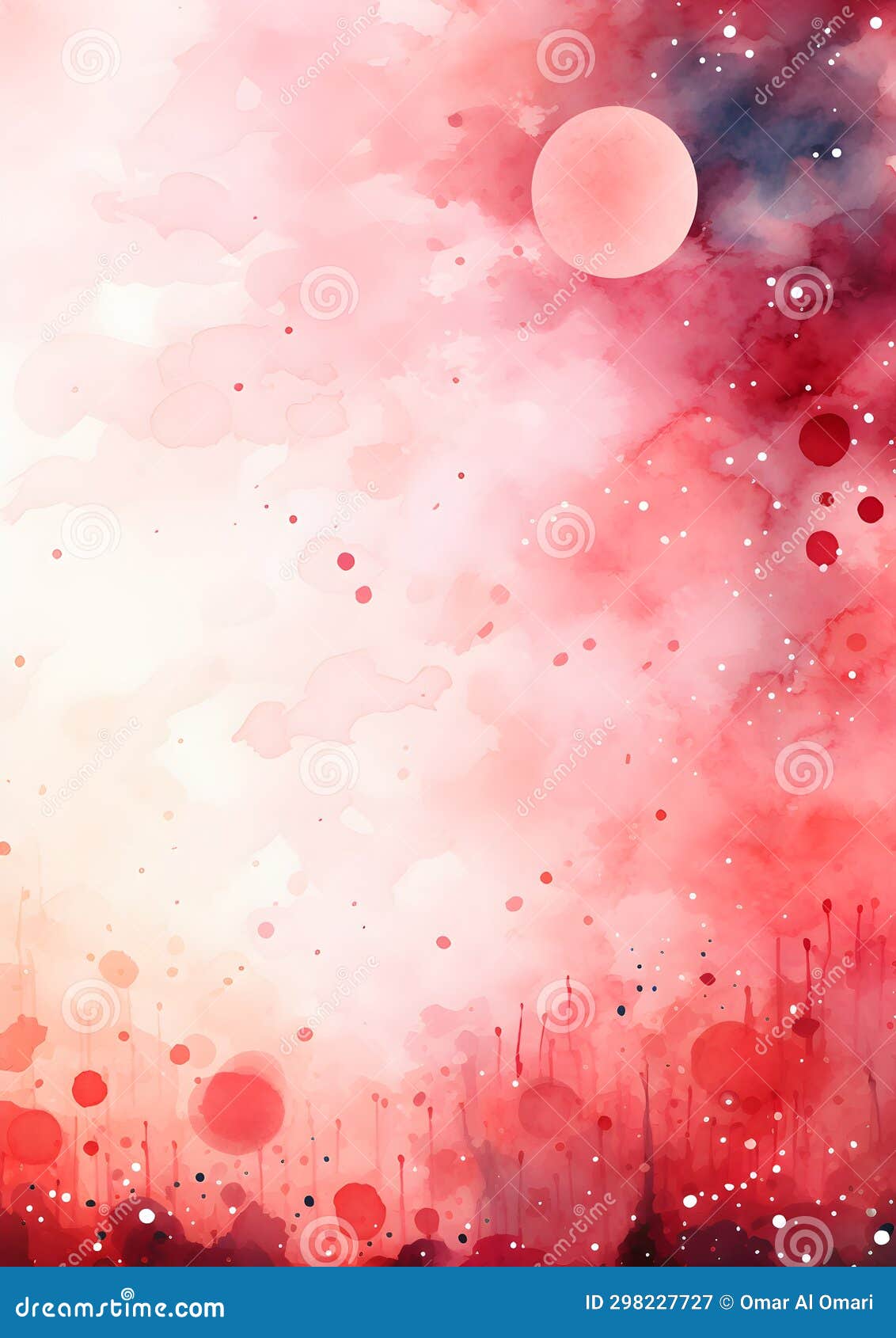 Abstract Stars Watercolor Background. Invitation and Celebration Card ...