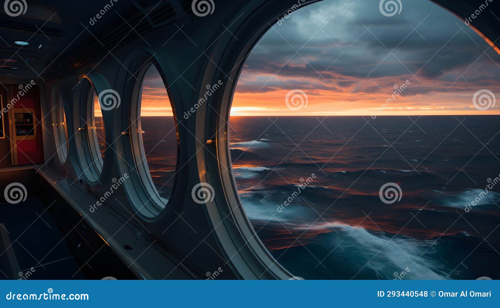 A View of the Ocean from Inside a Ship.Window View from Ship Window ...