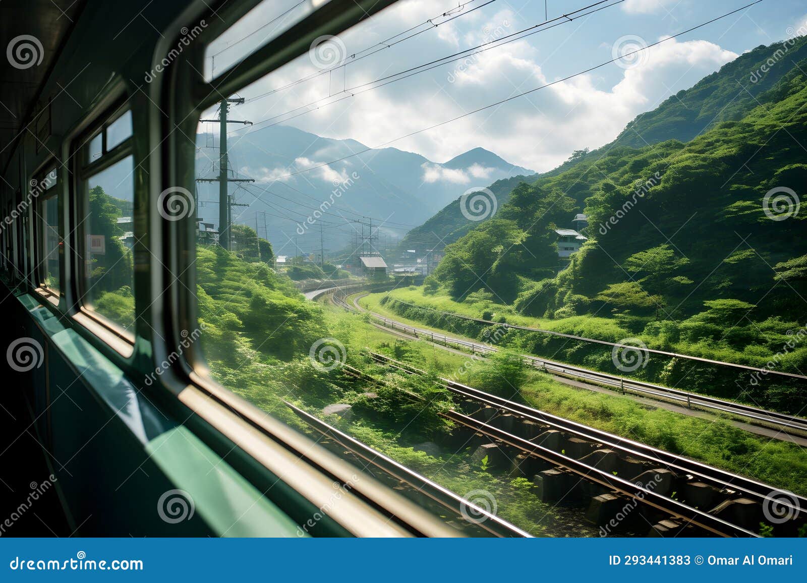 A View from a Train Window of a Mountain Range.Window View from Train ...