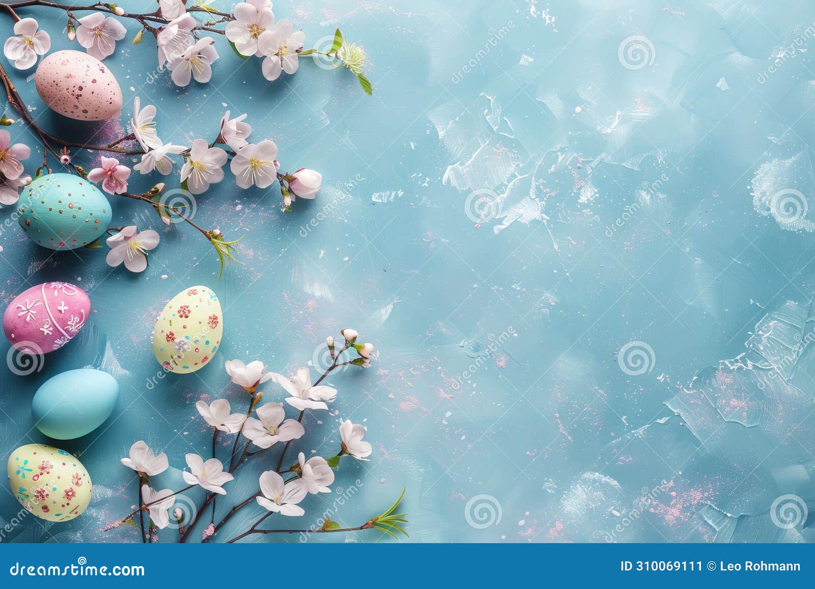 Happy Easter Personalized Card Eggs Hyacinths Basket. White Handwritten ...