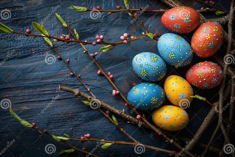 Happy Easter Religious Reflection Eggs Chickadee Serenade Basket. White ...