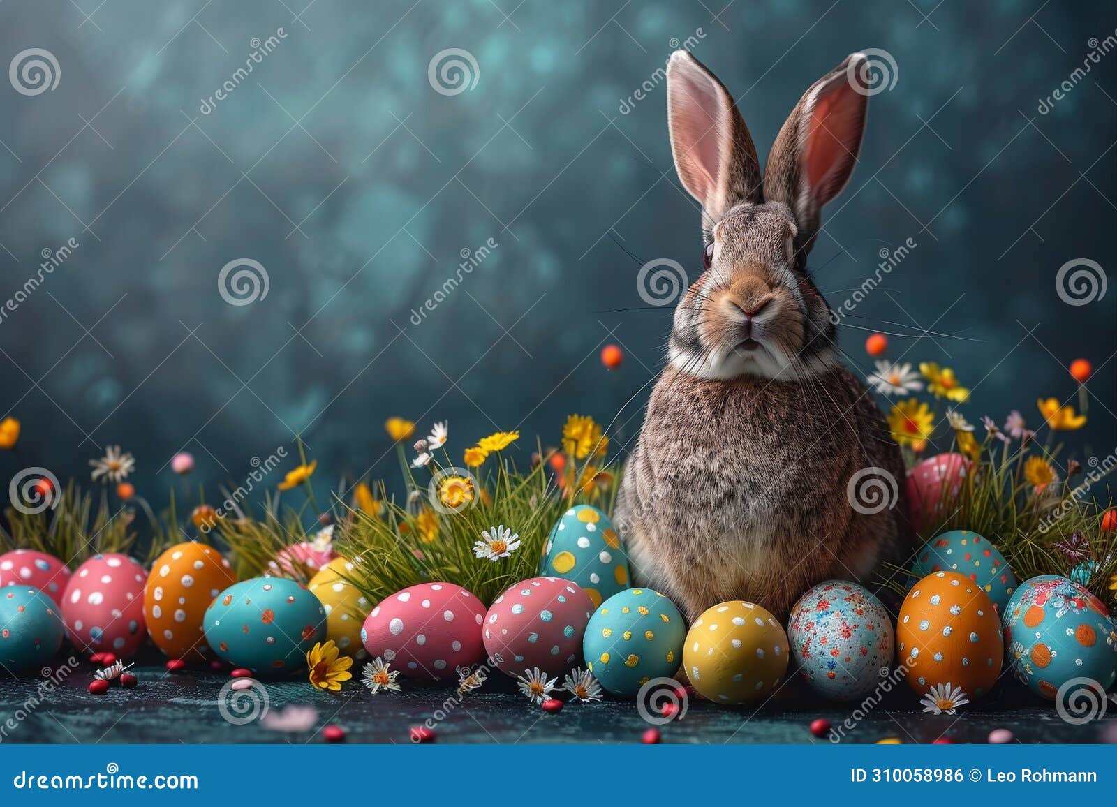 Happy Easter Writing Space Eggs Egg Roll Basket. White Educational ...