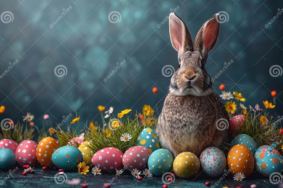 Happy Easter Writing Space Eggs Egg Roll Basket. White Educational ...