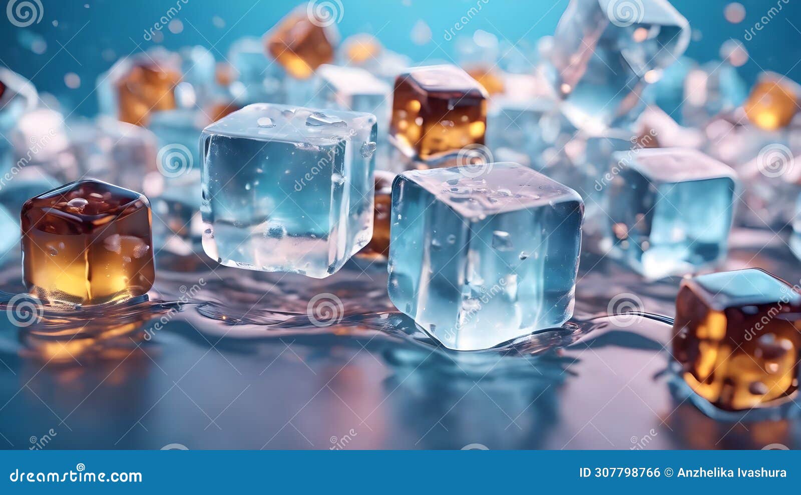 Seamless Background Visualization Ice Cubes Burning in Fire Stock ...