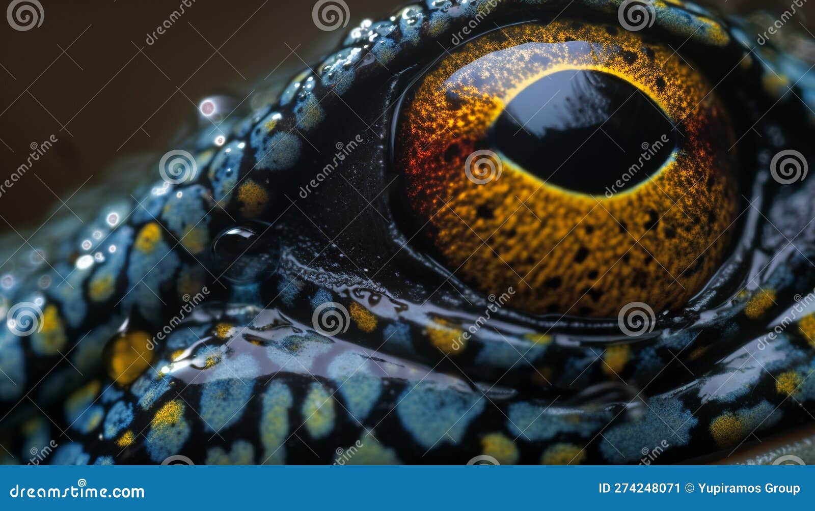 Dragon Lizard Multi Colored Scales in Close Up Generated by AI Stock ...