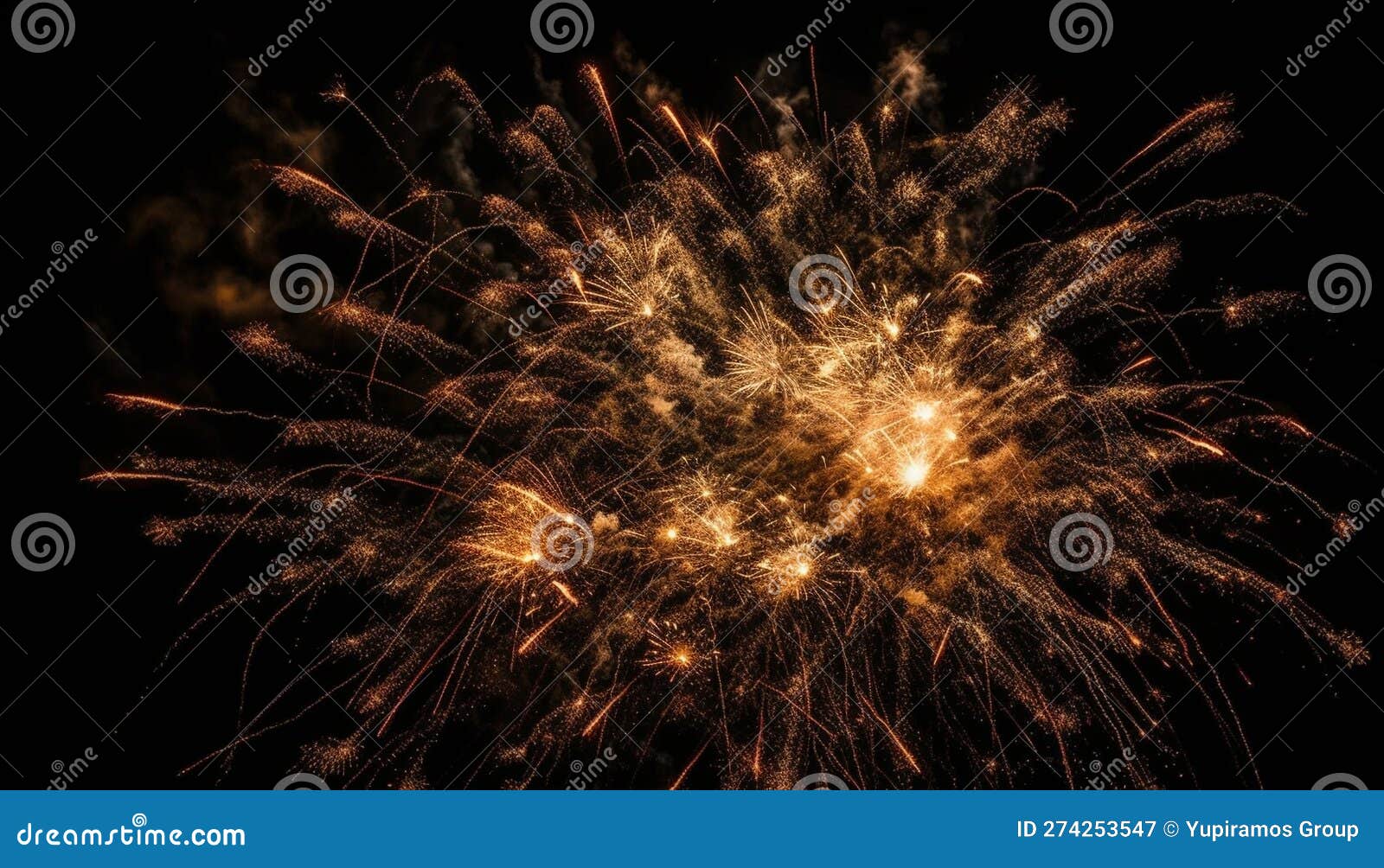 Vibrant Fireworks Ignite the Night with Celebration Generated by AI ...