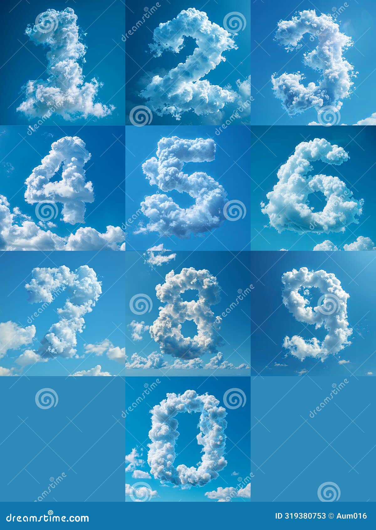 Figures from the clouds stock illustration. Illustration of information ...