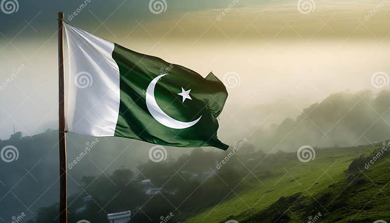 Flag of Pakistan stock illustration. Illustration of muslim - 309605875