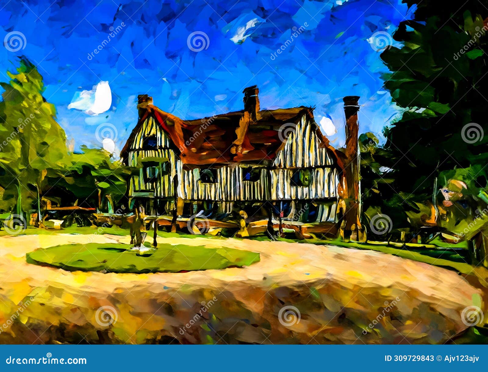 Manor House Vector Illustration | CartoonDealer.com #20257748